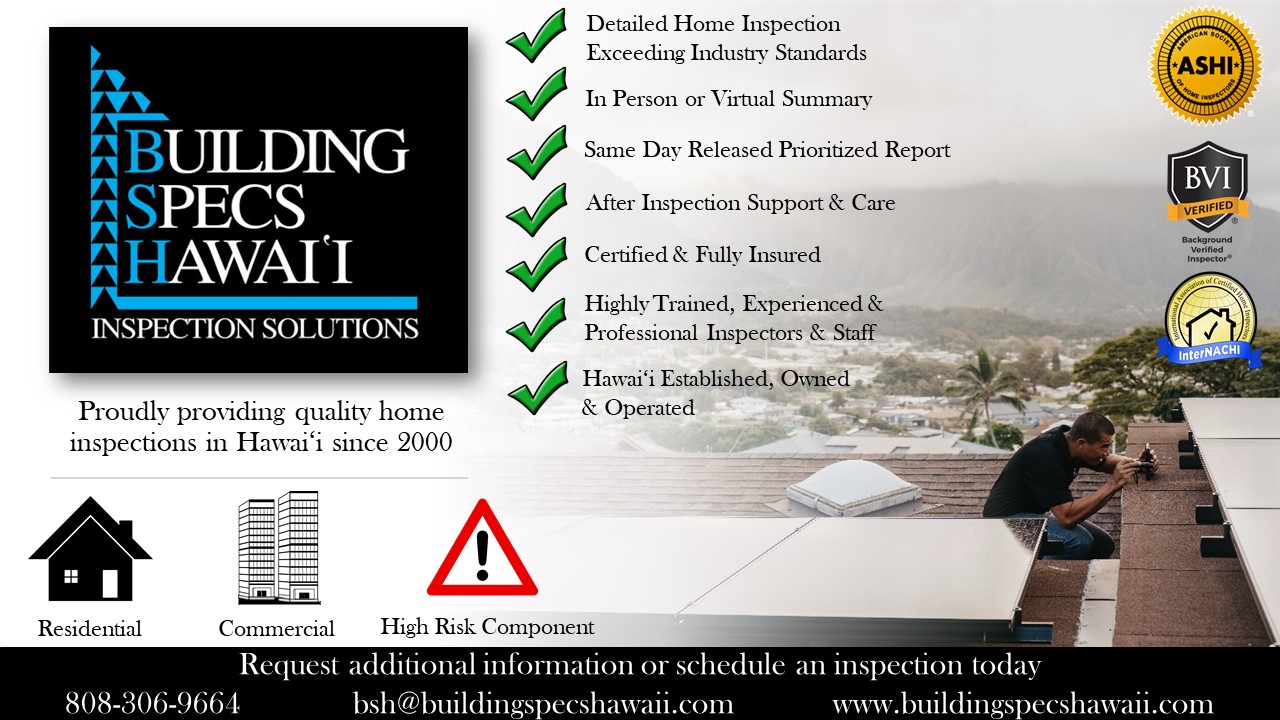 Building Specs Hawaii, LLC | Inspection Solutions | Kailua, Hawaii